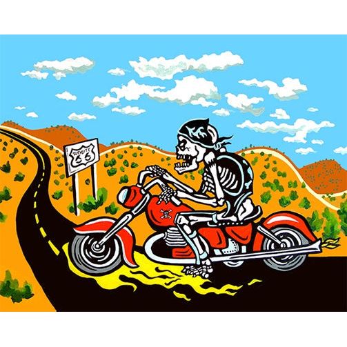 Ruta 66 Biker Guy Giclee – #1 Ranked New Mexico Salsa & Chile Powder ...