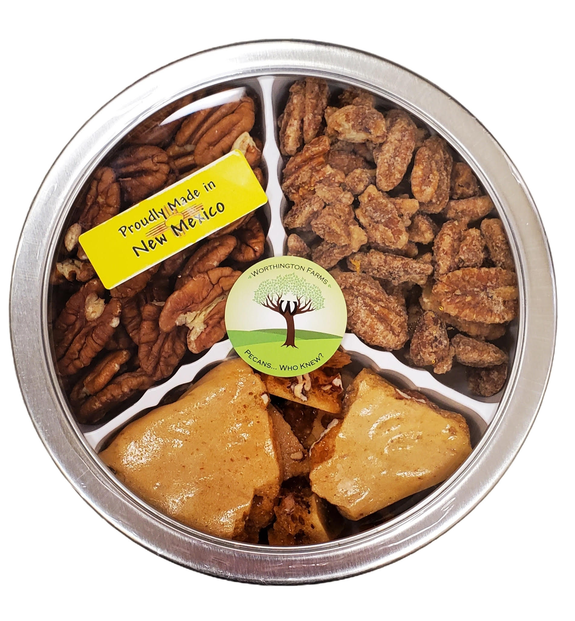 Worthington Farms Flavored Pecan Gift Tin/ Butter Pecan – #1 Ranked New ...